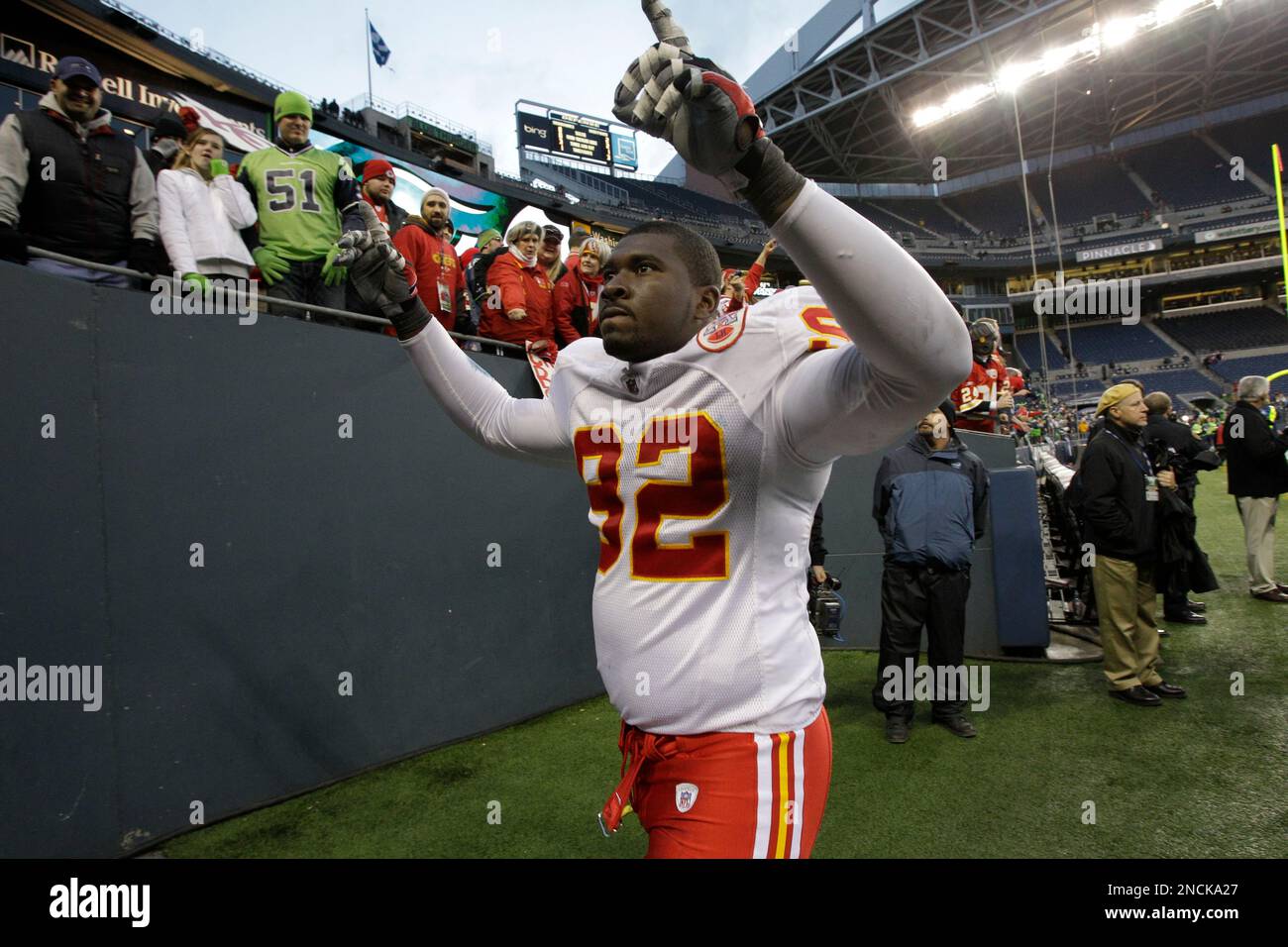 Kansas City Chiefs' Wallace Gilberry after the team beat the Seattle ...
