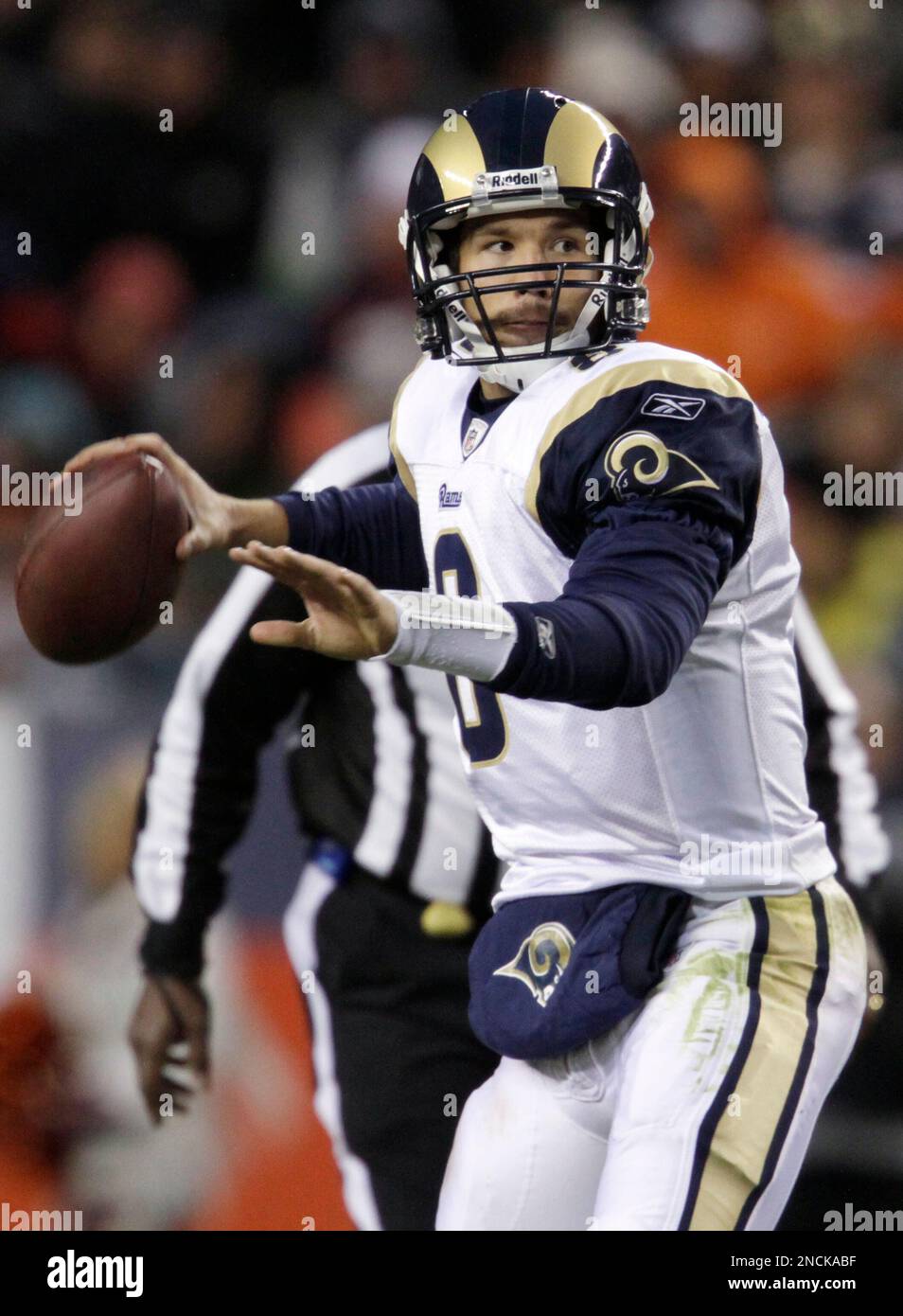 St. Louis Rams quarterback Sam Bradford throws against the Denver ...