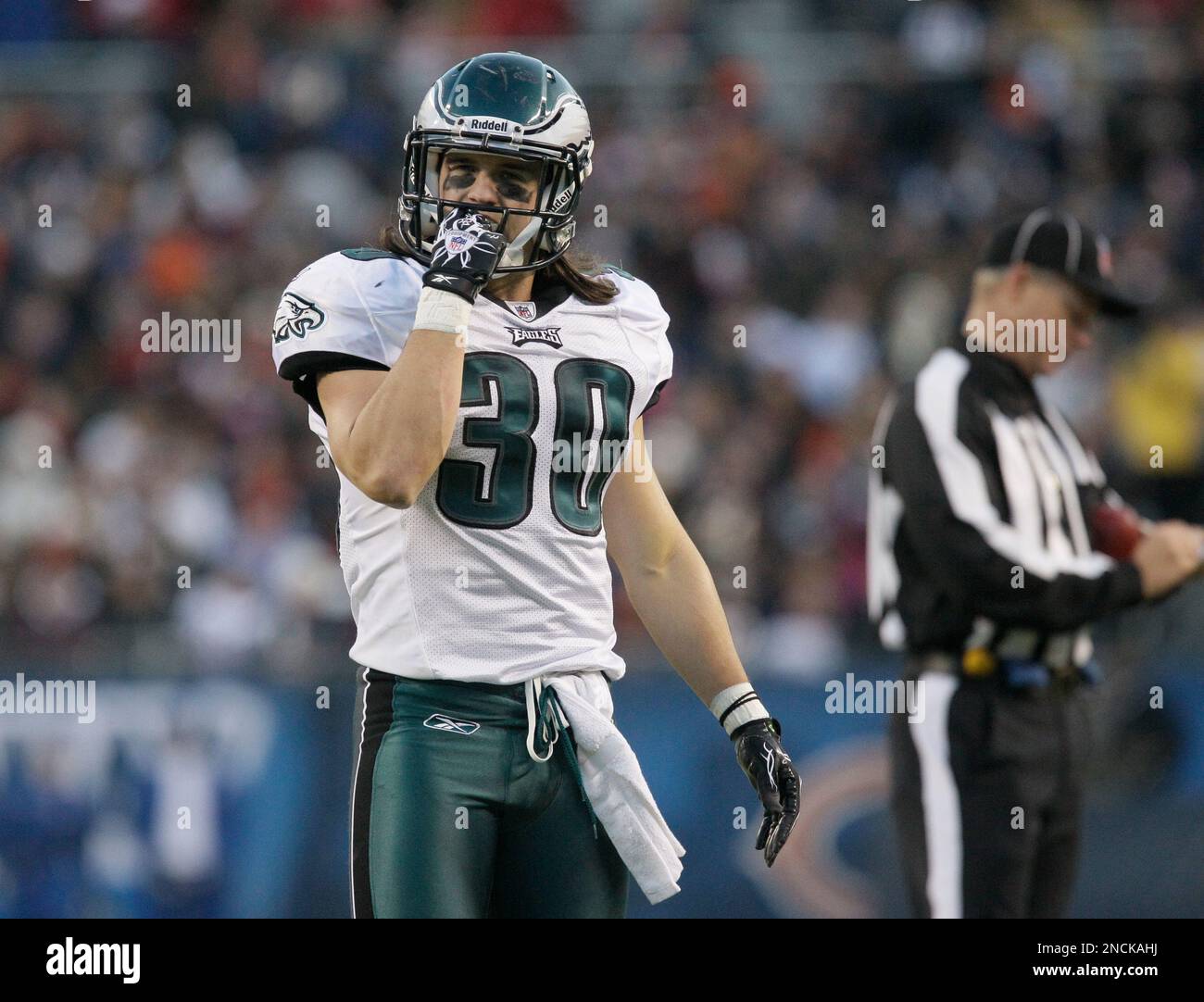 Philadelphia Eagles safety Colt Anderson (30) is seen during a break in ...