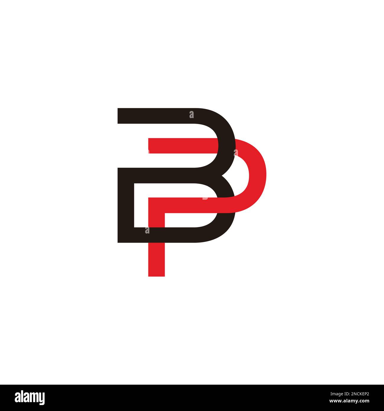 letter bp linked colorful line logo vector Stock Vector Image & Art - Alamy