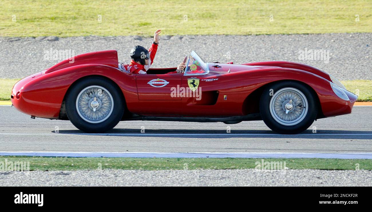 Ferrari F1 driver Felipe Massa of Brazil, driving a classic Ferrari in ...