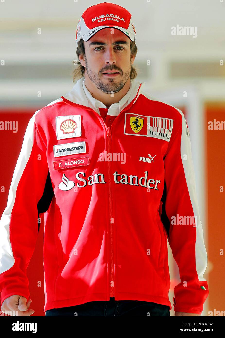Ferrari F1 driver Fernando Alonso before a news conference during the ...