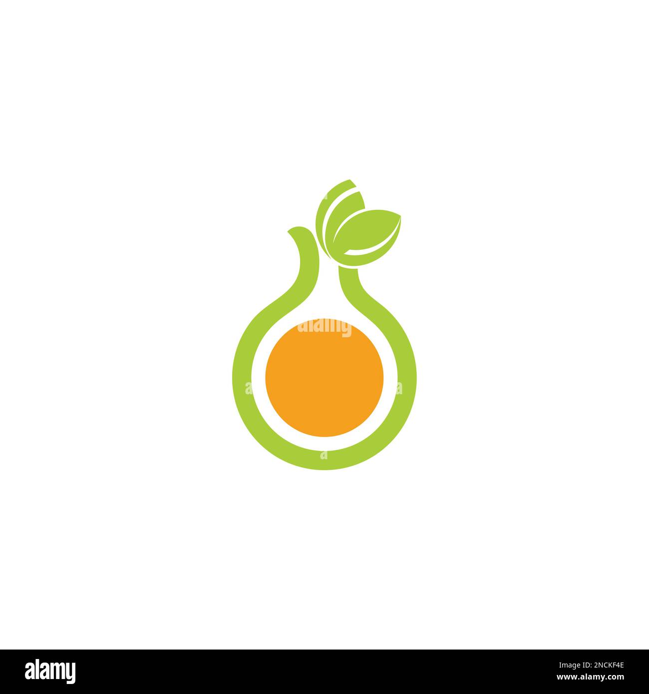 circle green leaf avocado decor logo vector Stock Vector Image & Art ...