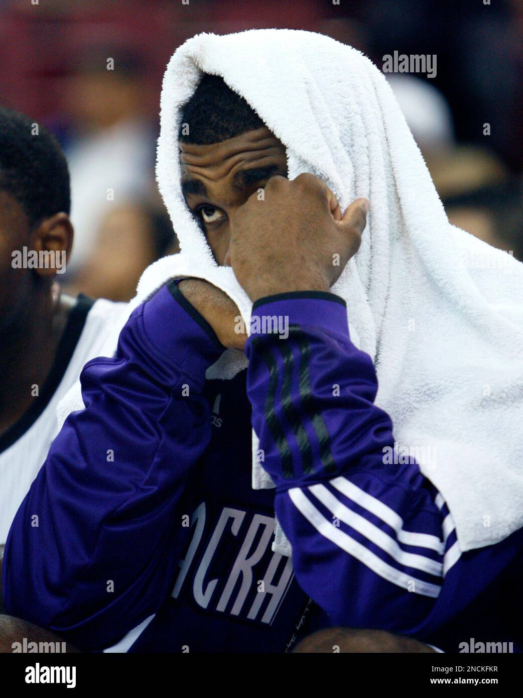 Sacramento Kings forward Donte Greene watches the last seconds of their ...