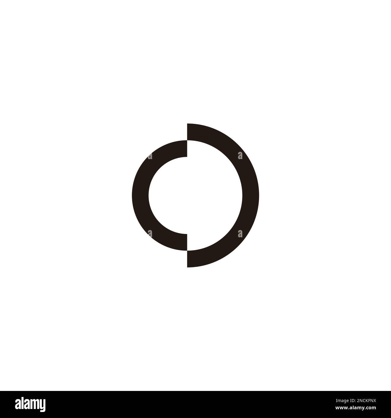 letter cd simple geometric round logo vector Stock Vector Image & Art ...