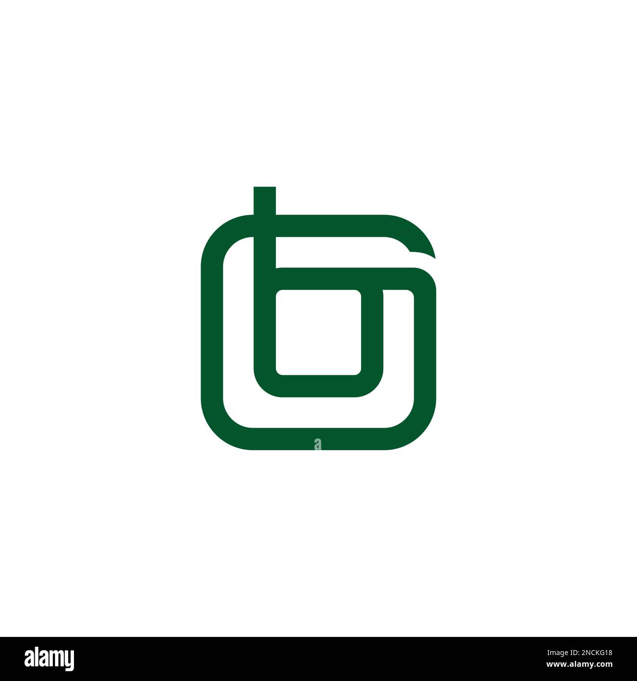 letter bg square line geometric spiral logo vector Stock Vector Image ...