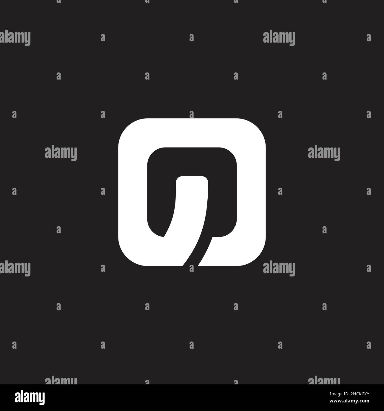 letter q square simple geometric logo vector Stock Vector Image & Art ...