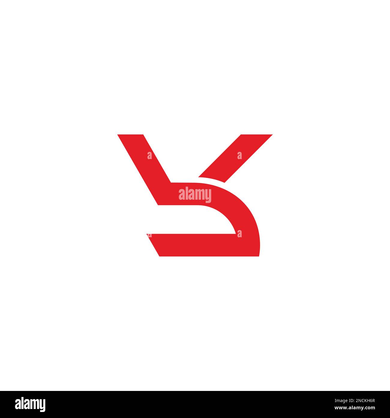 letter bk linked simple line geometric logo vector Stock Vector Image ...