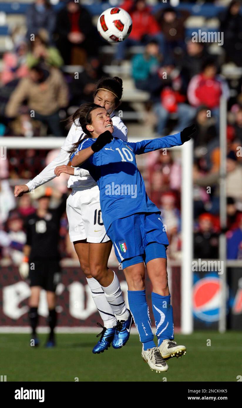 Italy midfielder Pamela Conti(10) and United States midfielder Carli ...