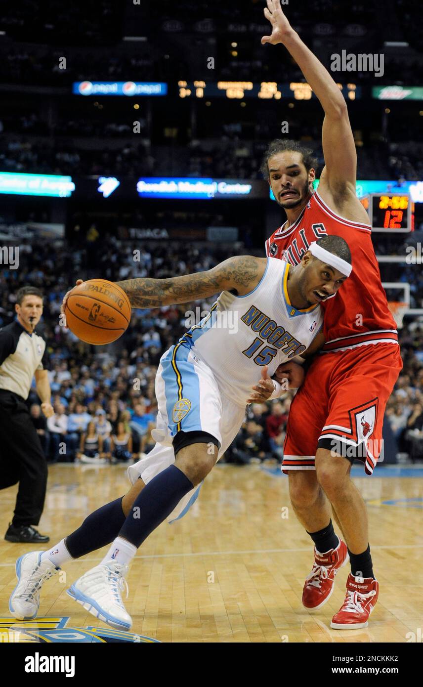 Denver Nuggets forward Carmelo Anthony drives against Chicago Bulls ...