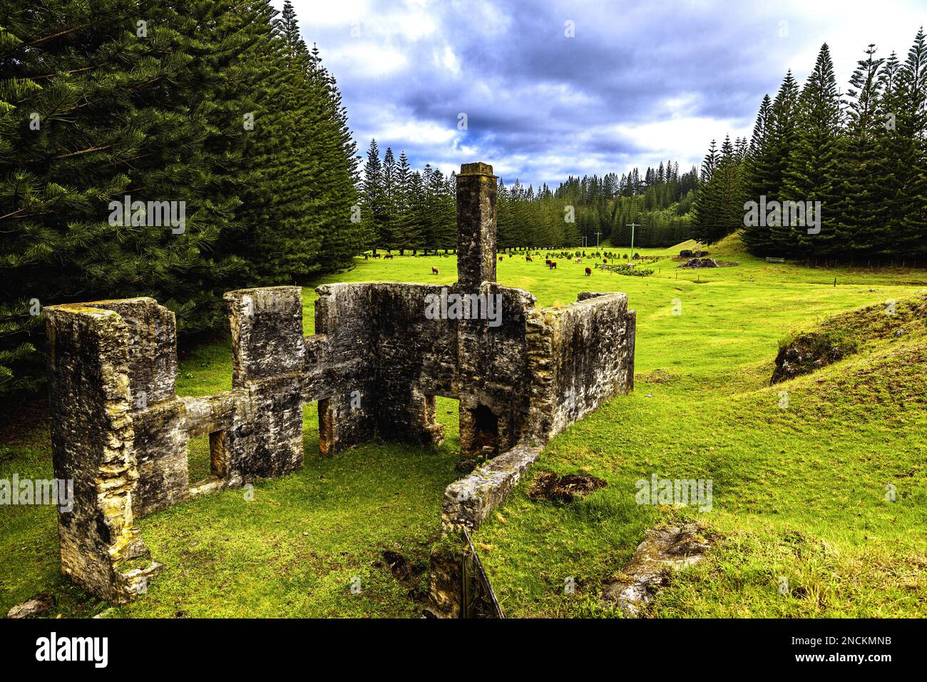 The ruins of the watermill, built during the second settlement of when ...