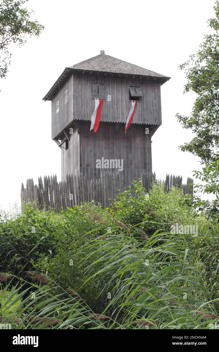 Reconstruction of a wooden Motte Castle or even or earth cone Castle ...