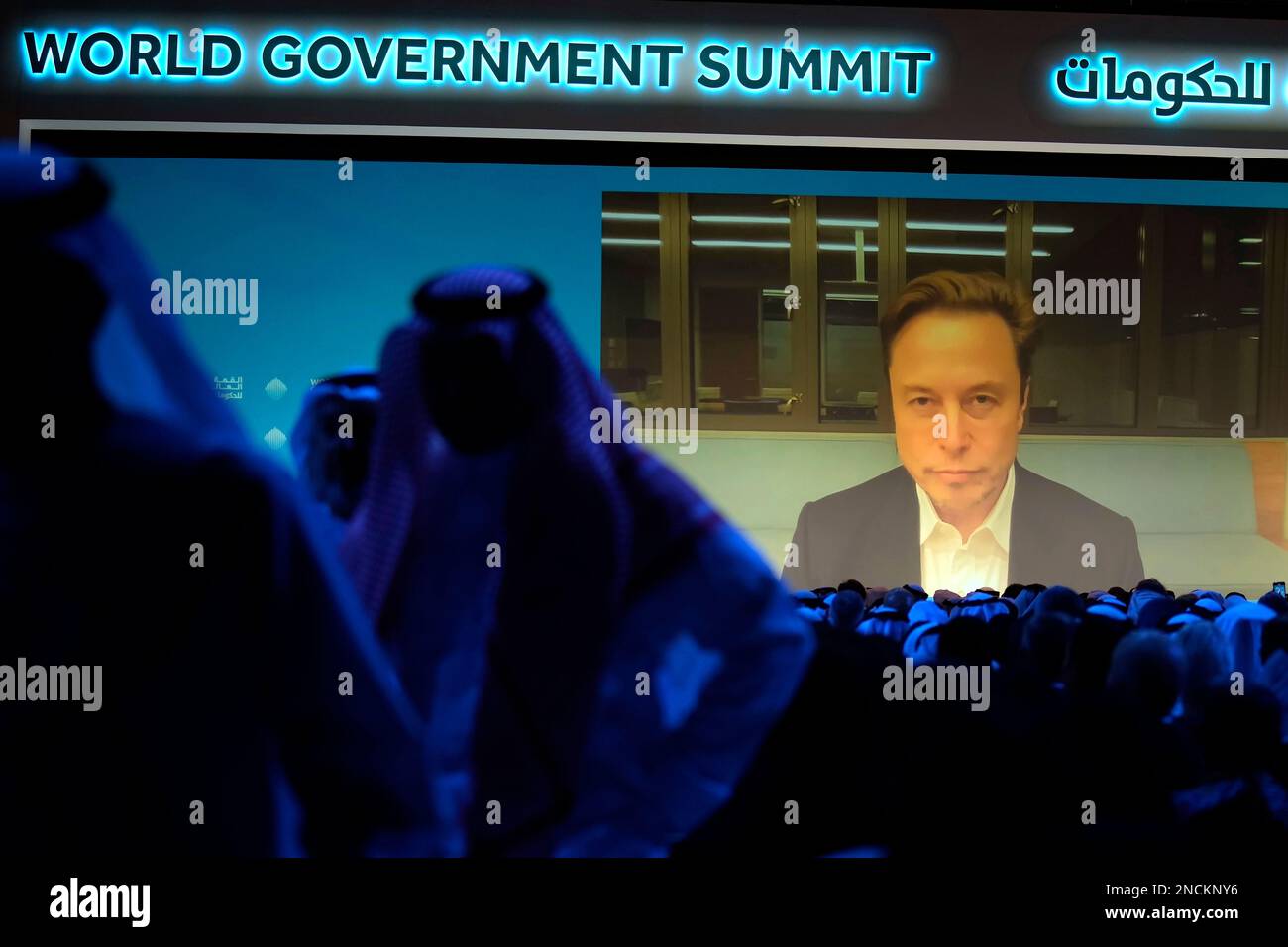 Elon Musk talks virtually during the World Government Summit in Dubai ...