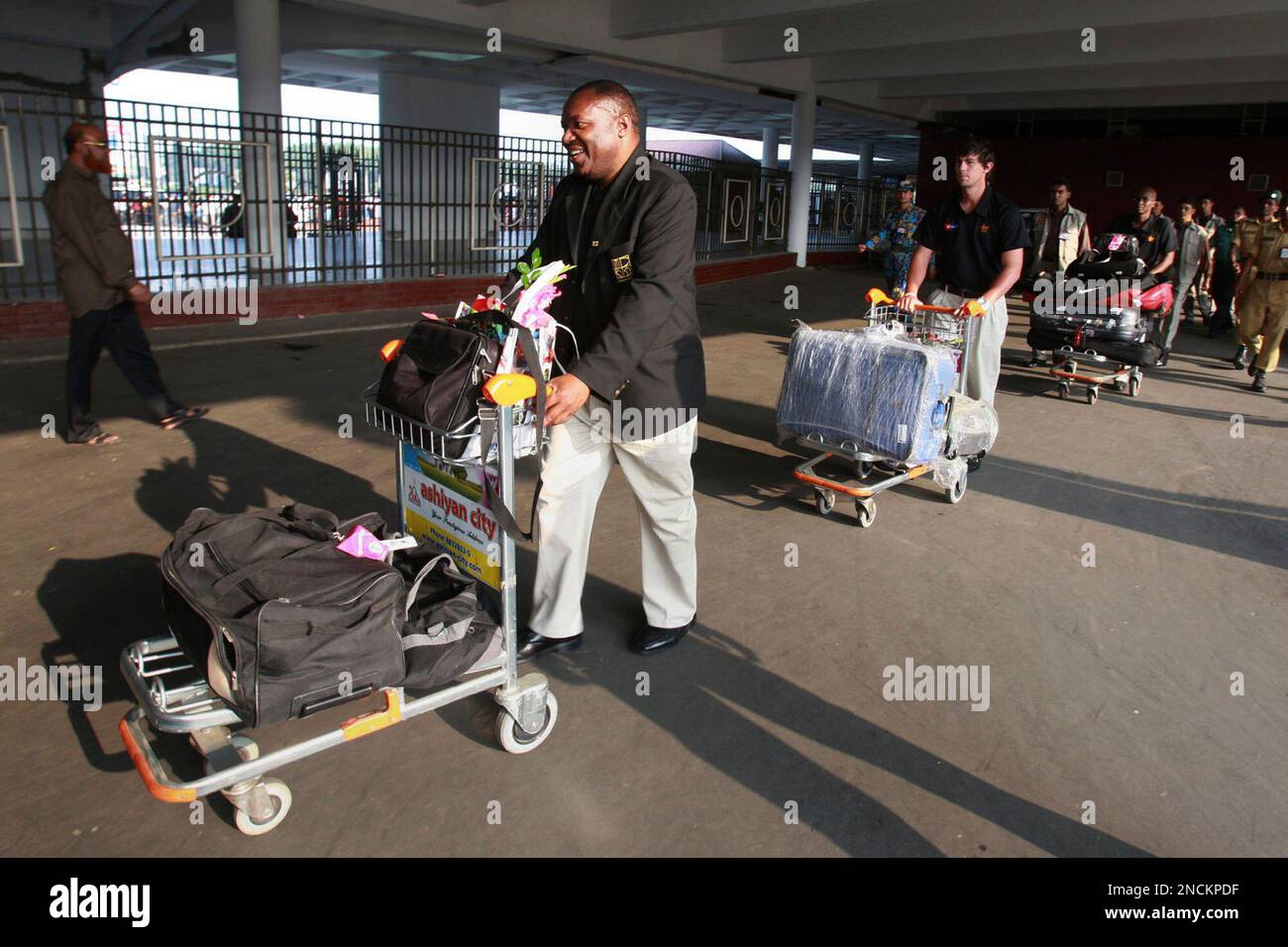 Zimbabwe cricket team arrives at Dhaka airport in Bangladesh, Friday ...