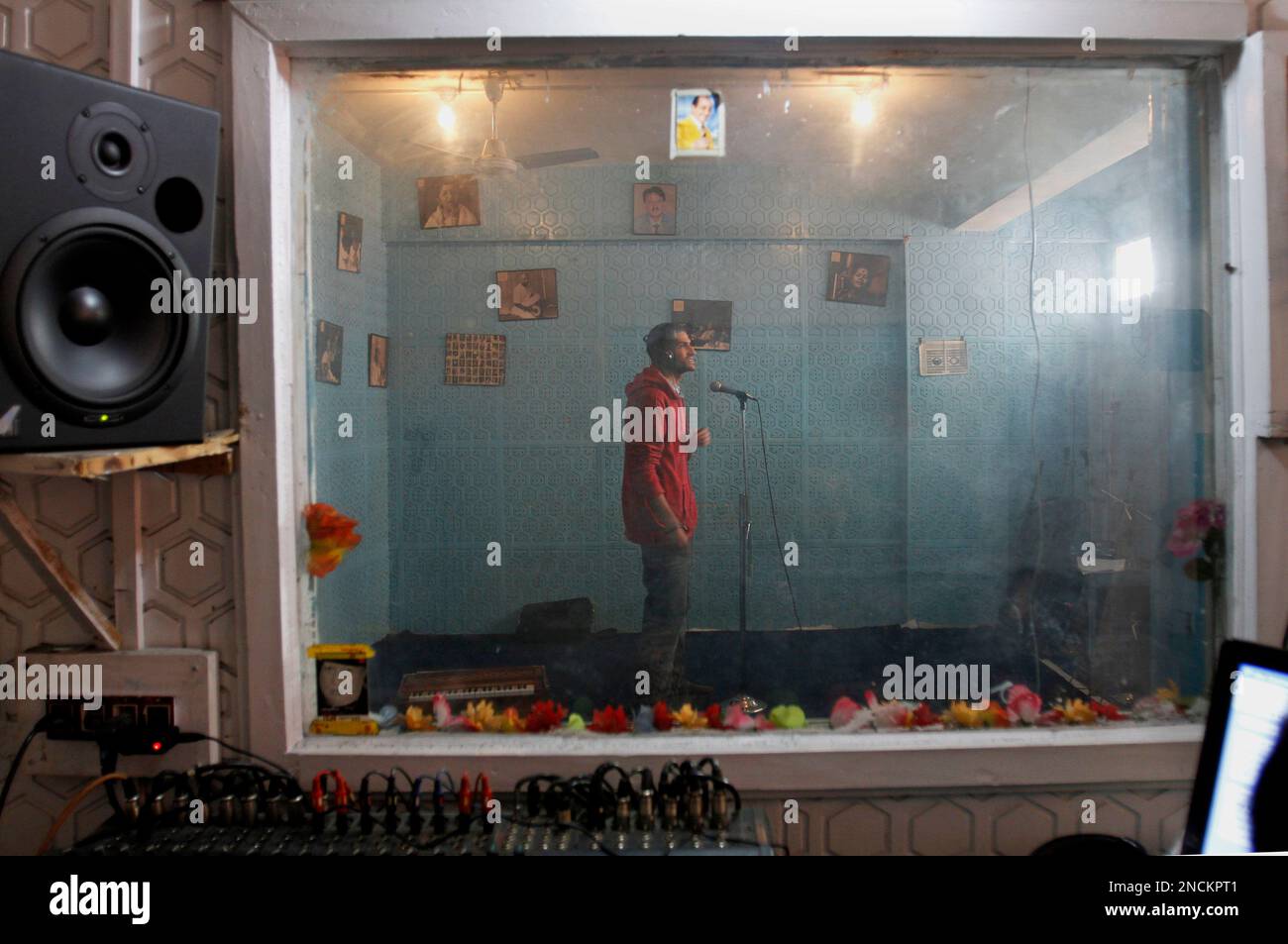 In this Nov.23, 2010 photo, Kashmir rapper MC Kash rehearses a song at ...