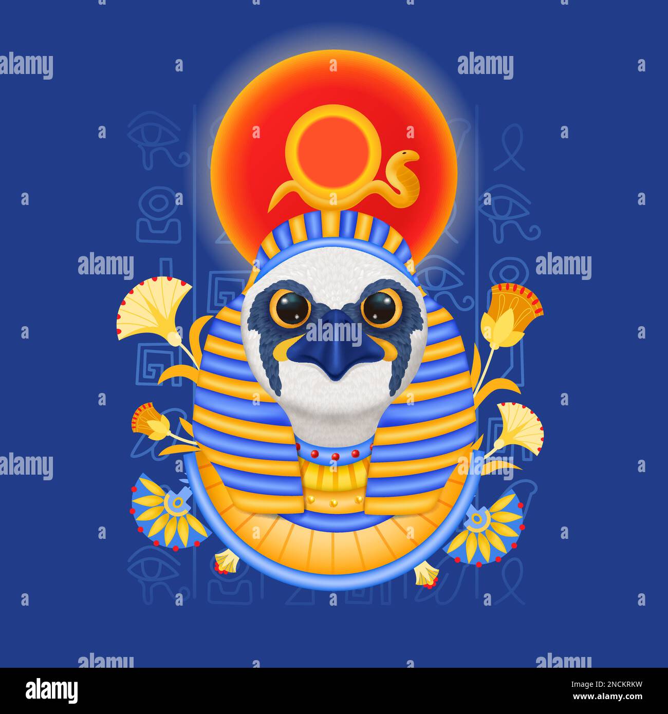 Egyptian god ra painting Stock Vector Images - Alamy
