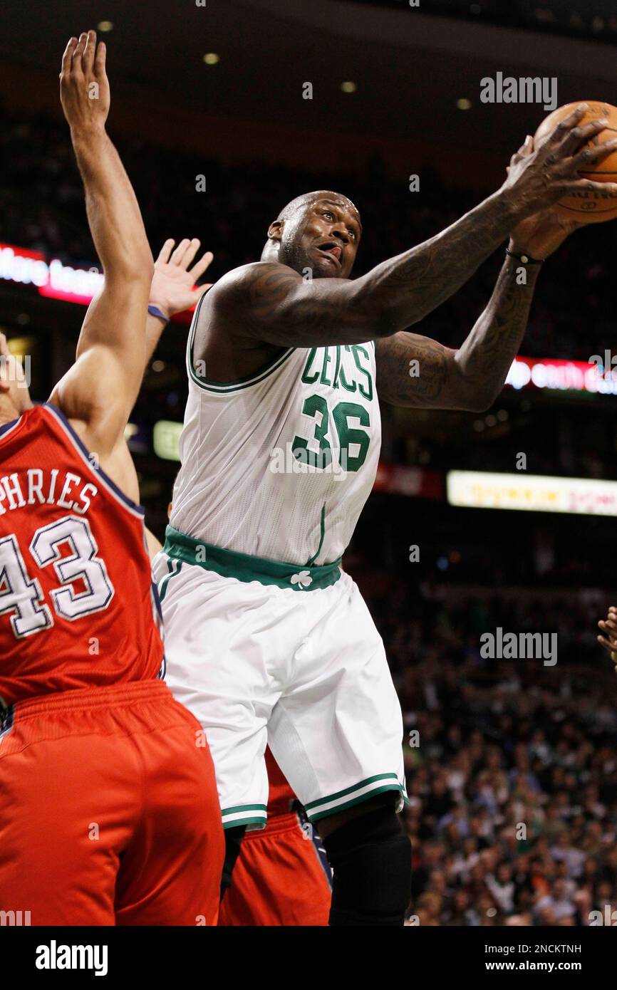 Boston Celtics Center Shaquille Oneal During The First Quarter Of A