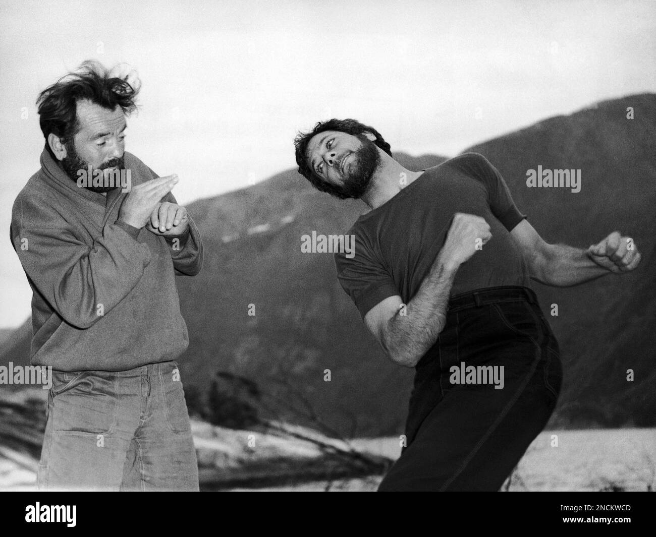 Former British Empire lightweight boxing champion Dave Crowly, left ...