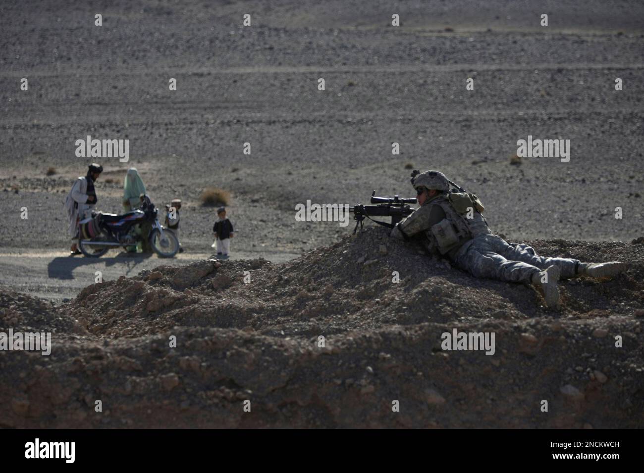 US Army Sgt. Curtis Fikes of Texas from First Battalion, 502nd Infantry ...