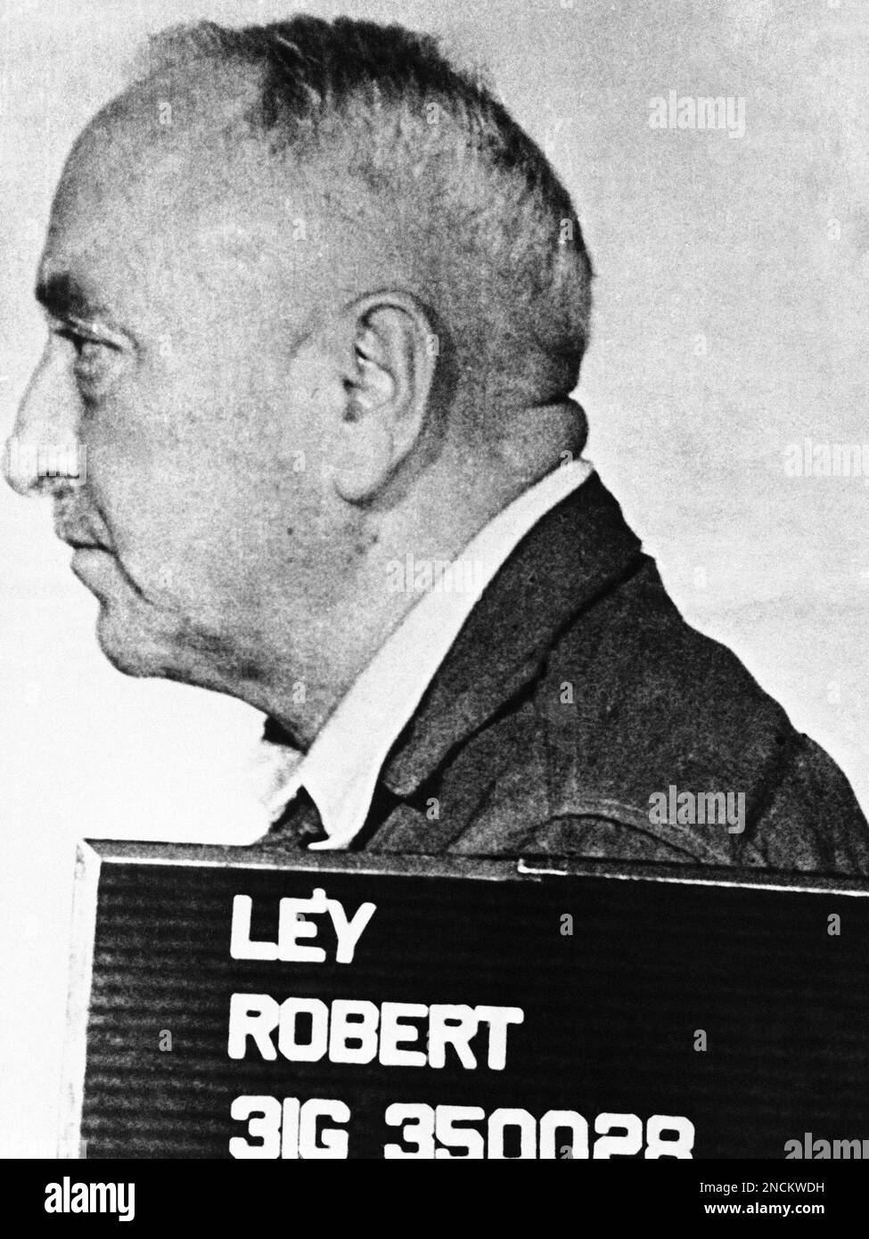 Head of German Labour Dr. Robert Ley, shown Nov. 5, 1945, who has ...