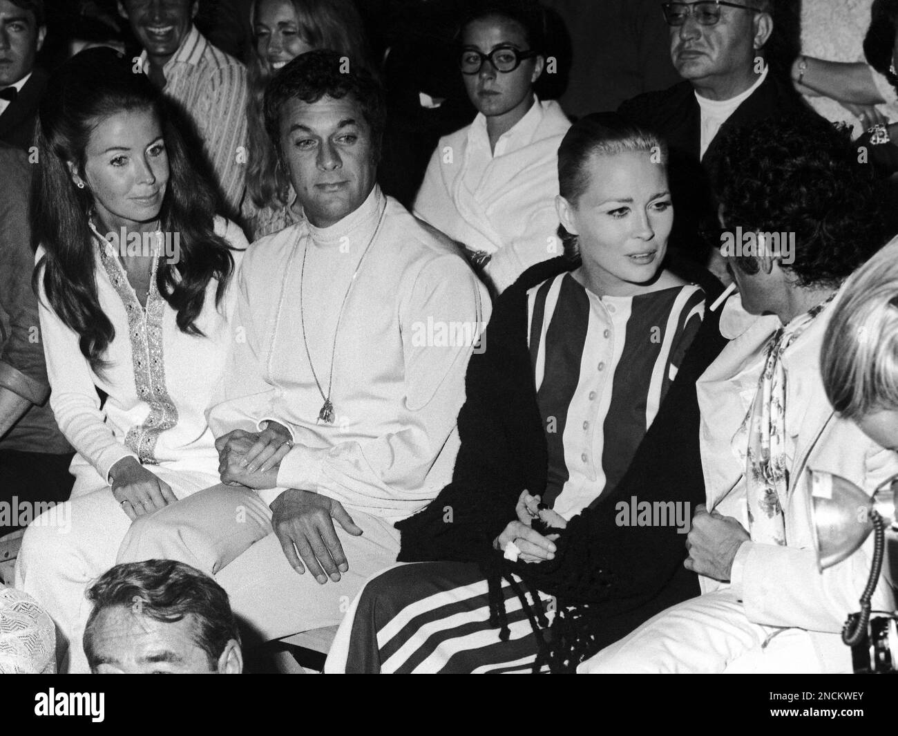 From left to right are: Leslie Allen, her husband Hollywood actor Tony ...