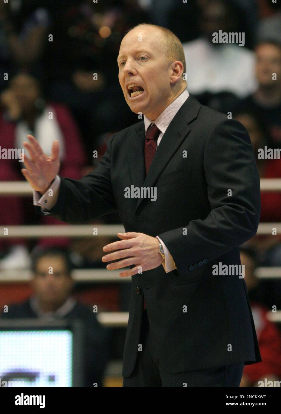 Cincinnati's head coach Mick Cronin directs his team as they play ...
