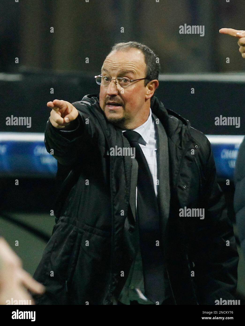 Inter Milan coach Rafa Benitez of Spain, reacts during a Champions ...