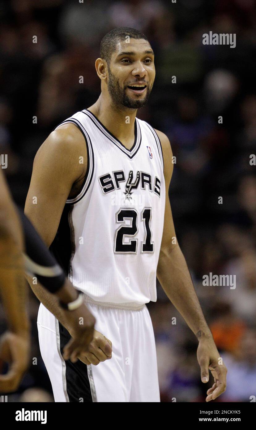 San Antonio Spurs' Tim Duncan during the first quarter of an NBA ...