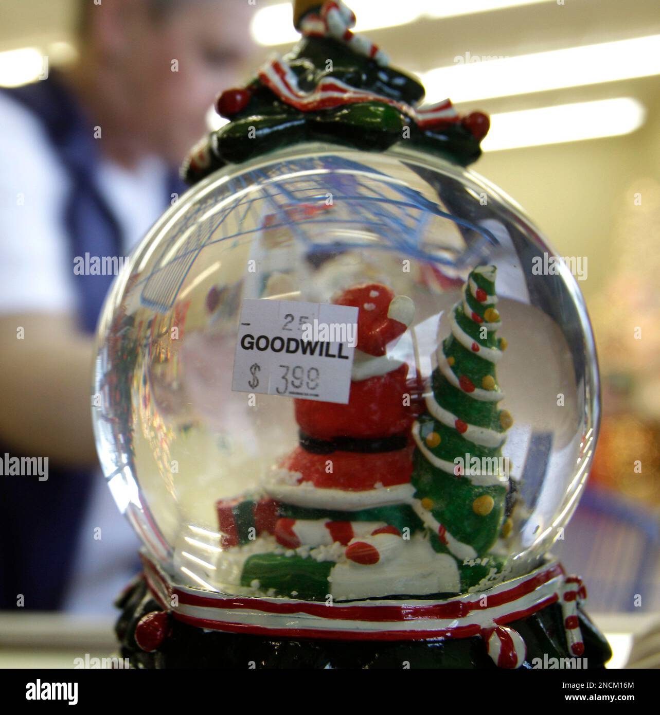 In this Oct. 28, 2010 photo, a holiday-themed snowglobe is shown for ...