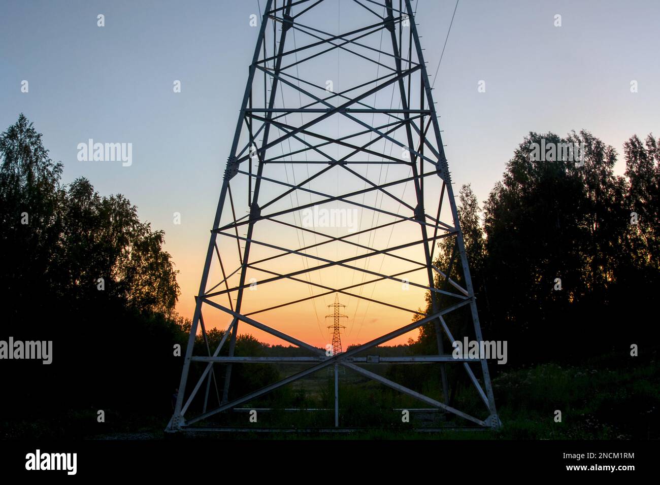 End anchor support overhead power lines with wires is on the horizon on ...