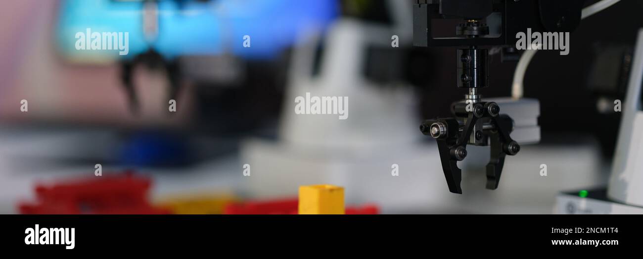 Mechanical robotic hand manipulator in industrial production Stock ...