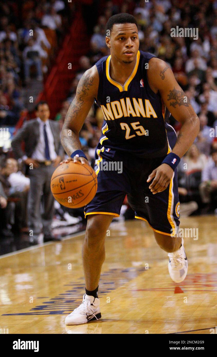 Indiana Pacers guard Brandon Rush is shown during the first half of an ...