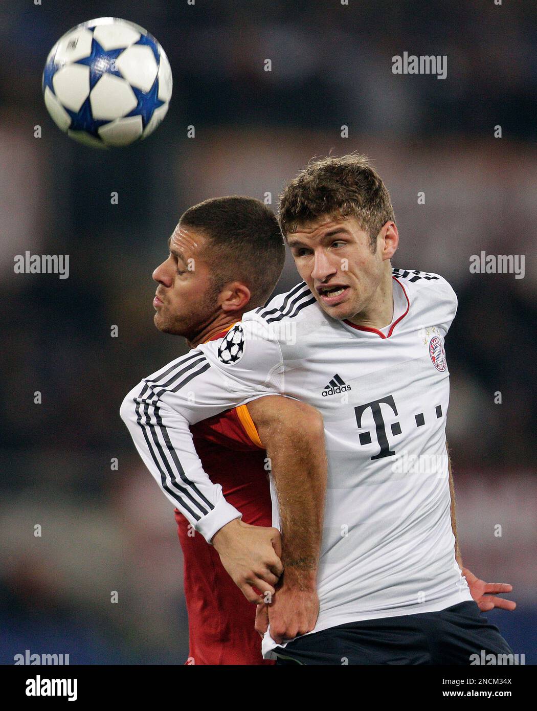 AS Roma's Jeremy Menez, of France, left, and Bayern Munich striker ...