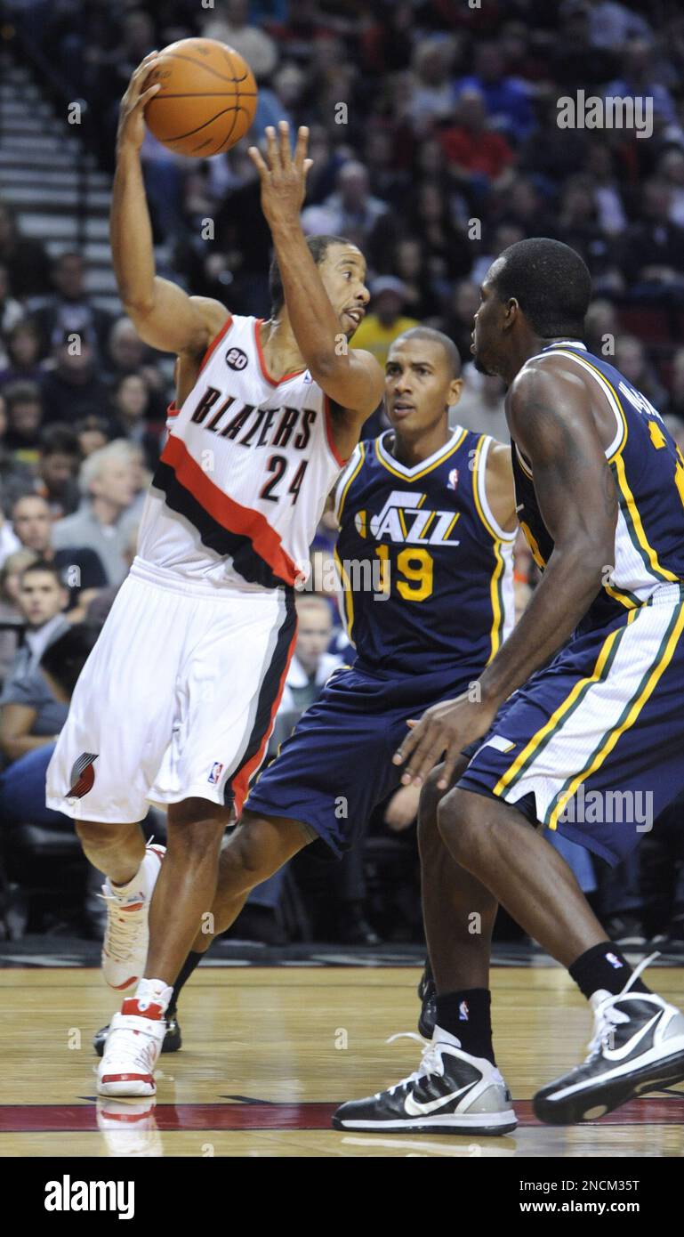 Portland Trail Blazers' Andre Miller (24) looks for a pass against the ...