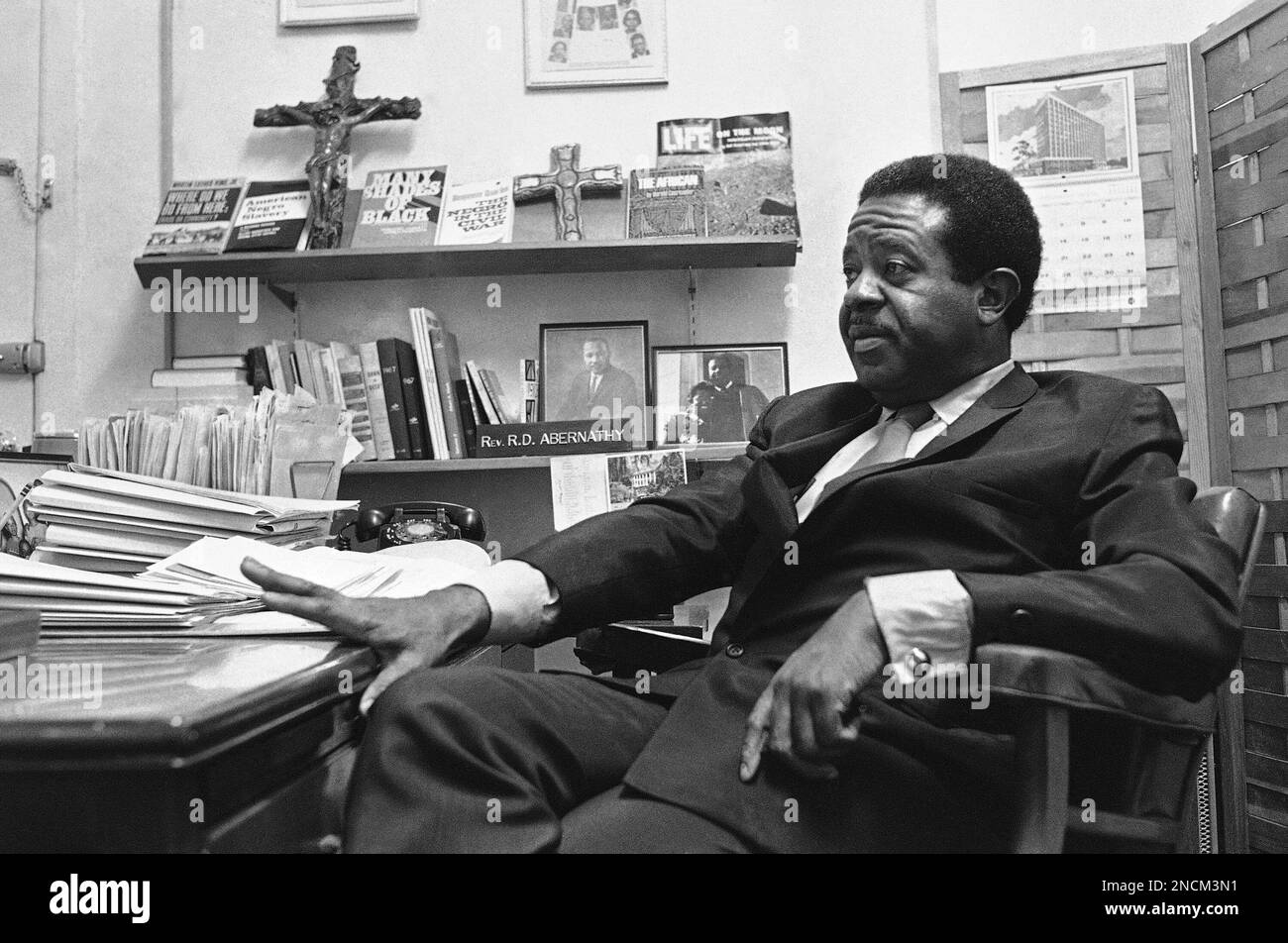 Rev. Ralph David Abernathy, March 13, 1970. (AP Photo Stock Photo - Alamy