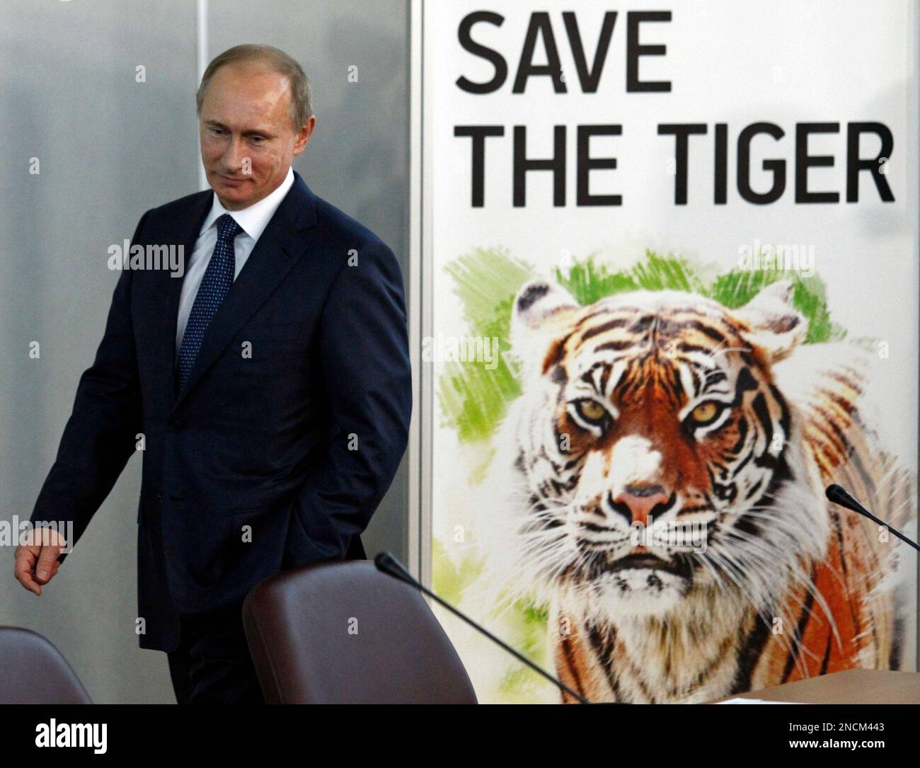 Russian Prime Minister Vladimir Putin attends the International Tiger ...