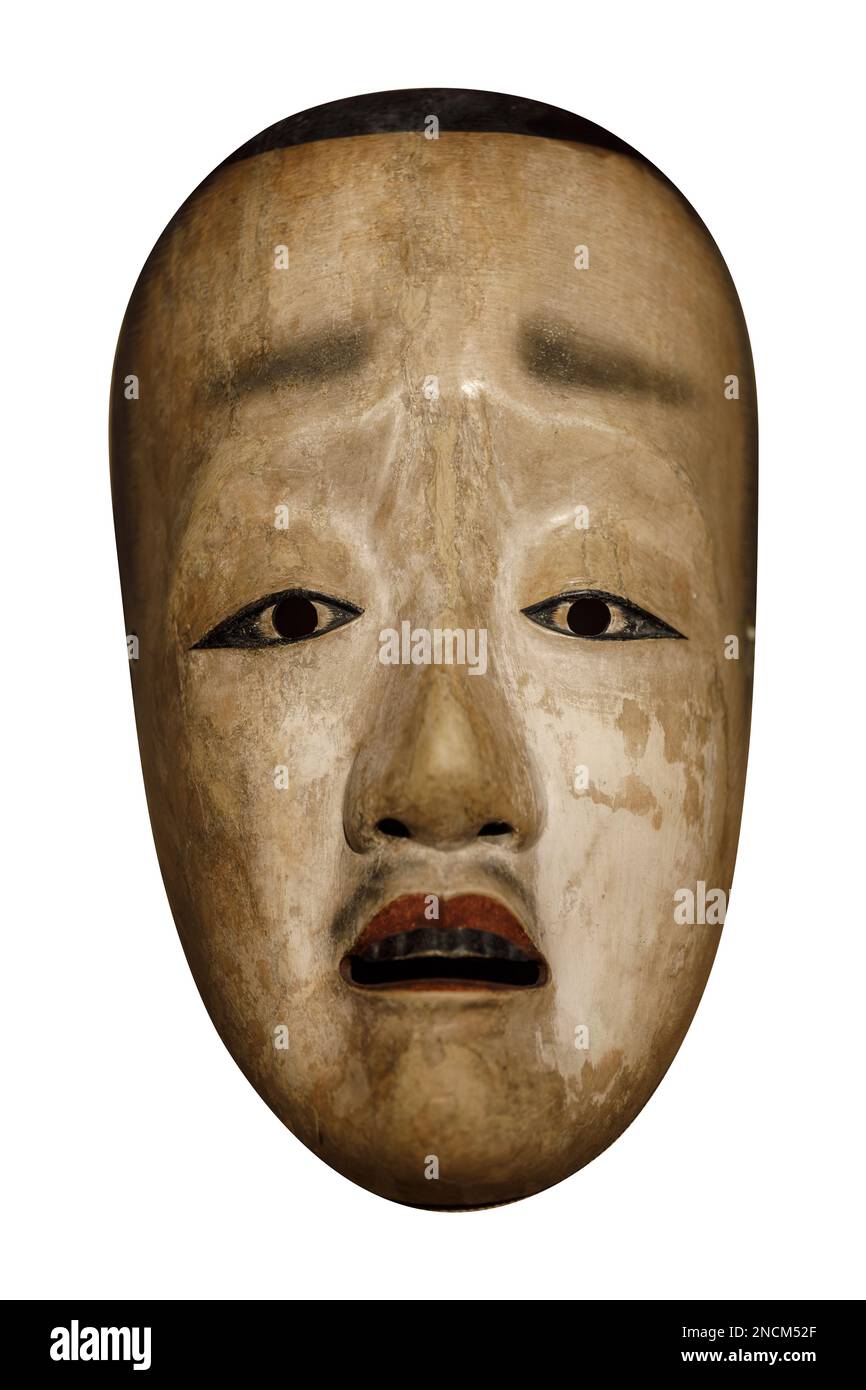 japanese mask man face isolated on white background Stock Photo - Alamy