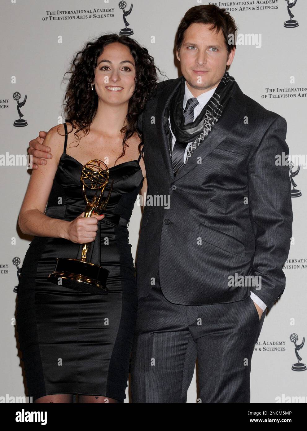 Julieta Shama poses with actor and presenter Peter Facinelli with her ...