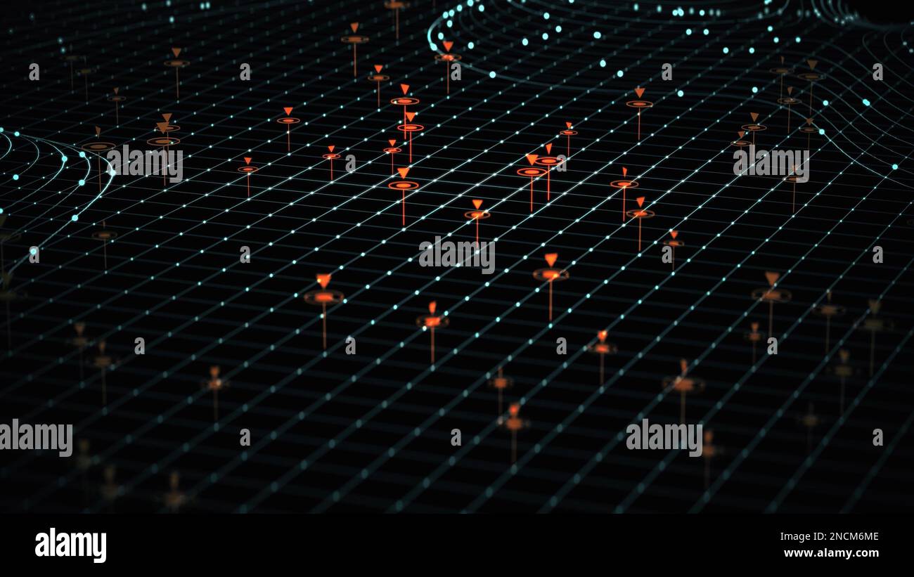 A closeup of Locater Pin on the Typography Map Stock Photo - Alamy