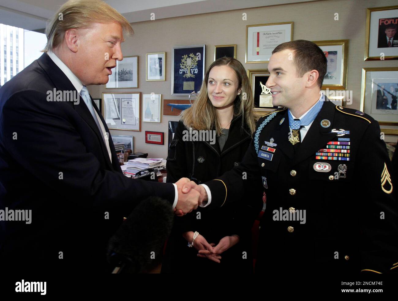 U.S. Army Staff Sgt. Salvatore A. Giunta, right, the first living ...