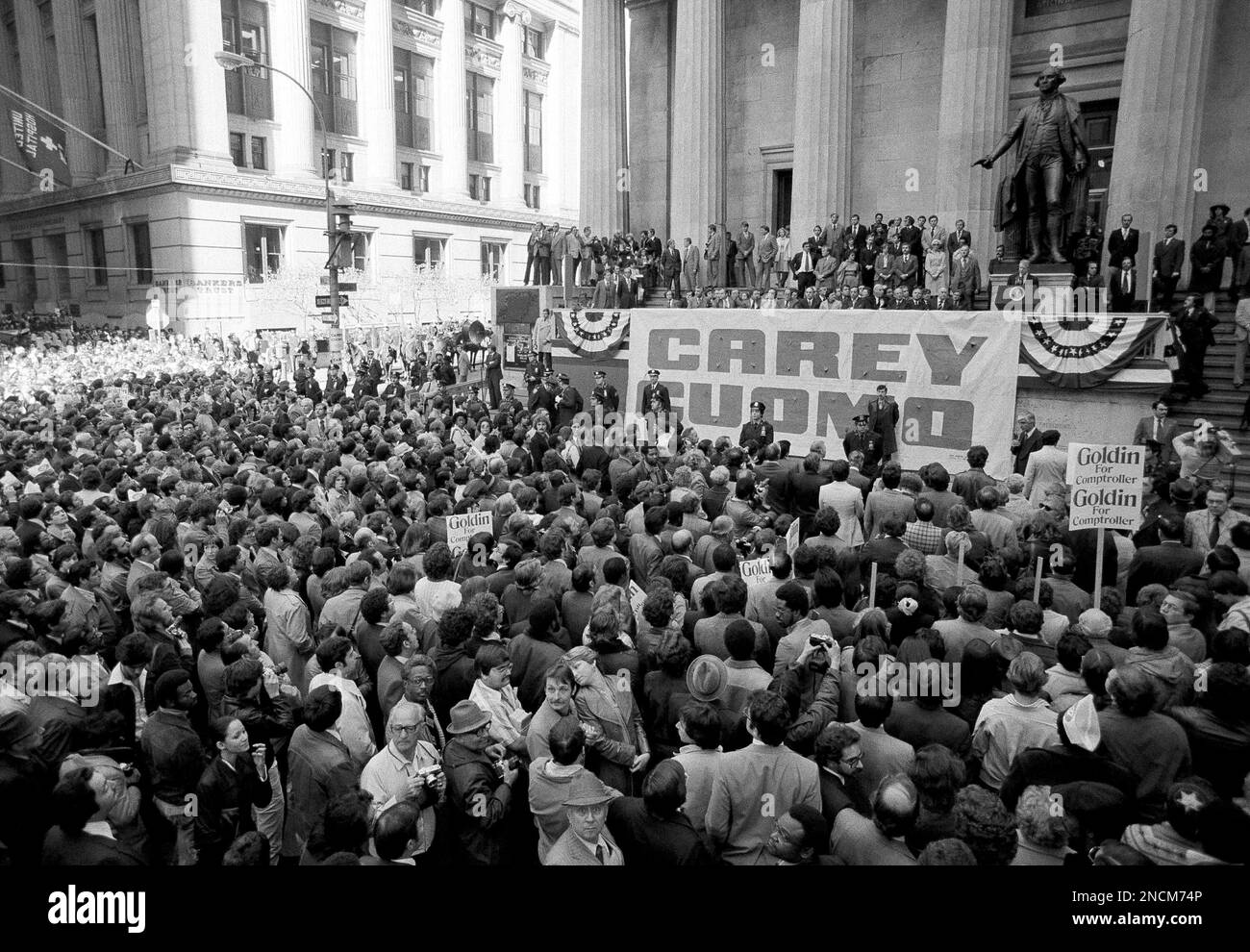 A crowd of thousands listen to President Jimmy Carter speak at Federal ...