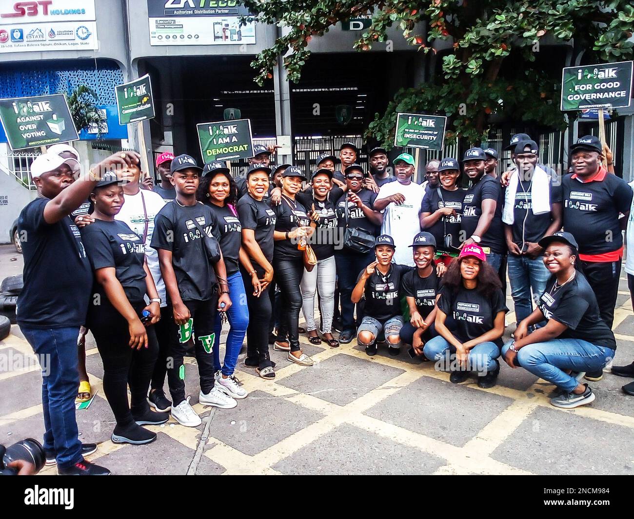 Participants during the Independence Walk from Tafawa Balewa Square ...