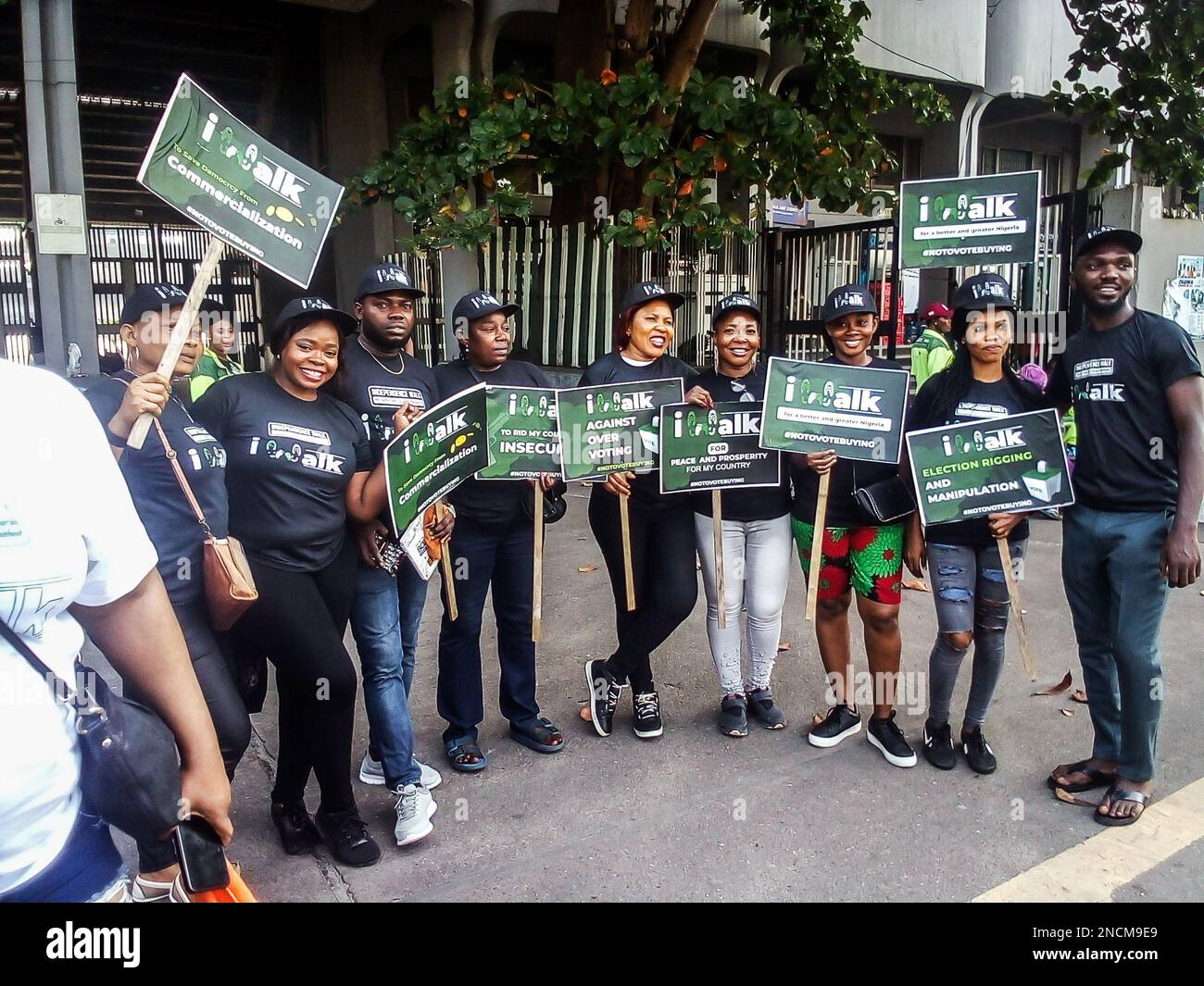 Participants during the Independence Walk from Tafawa Balewa Square ...