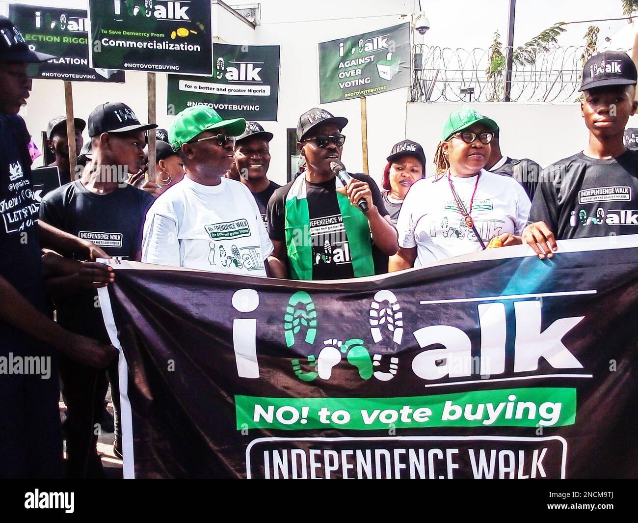 Participants during the Independence Walk from Tafawa Balewa Square ...