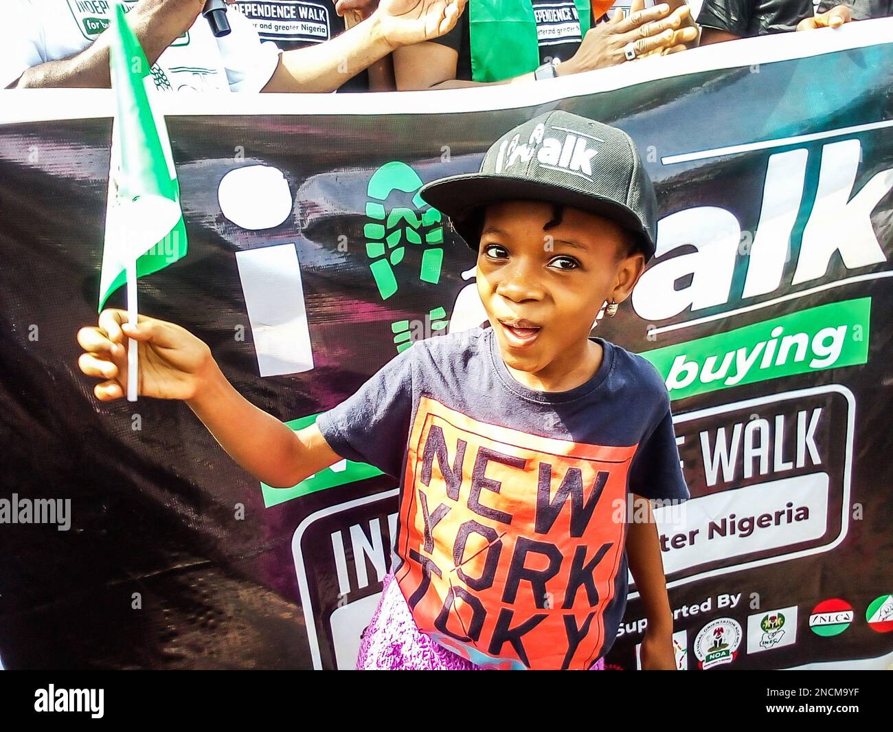 Participants during the Independence Walk from Tafawa Balewa Square ...
