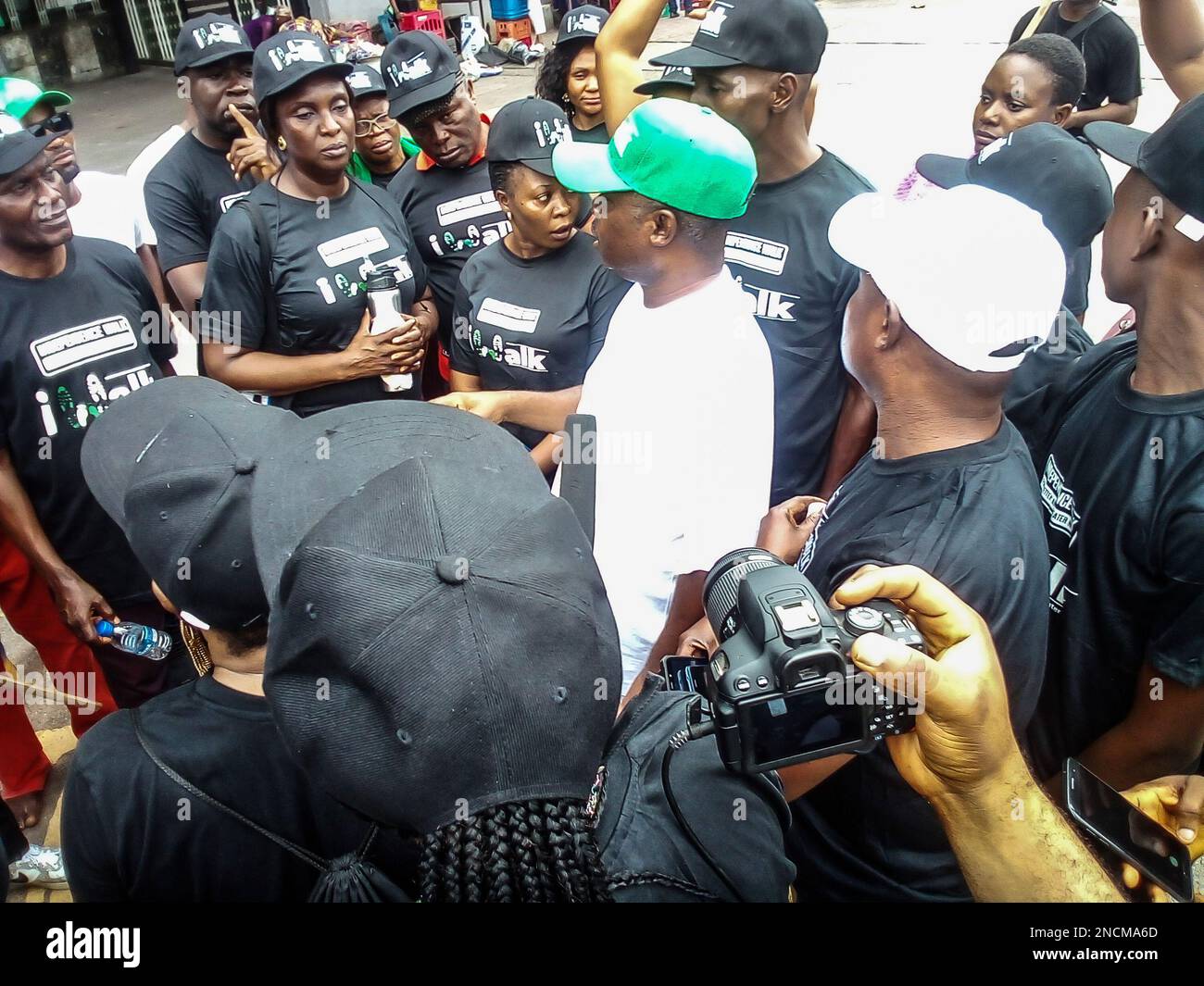 Participants during the Independence Walk from Tafawa Balewa Square ...