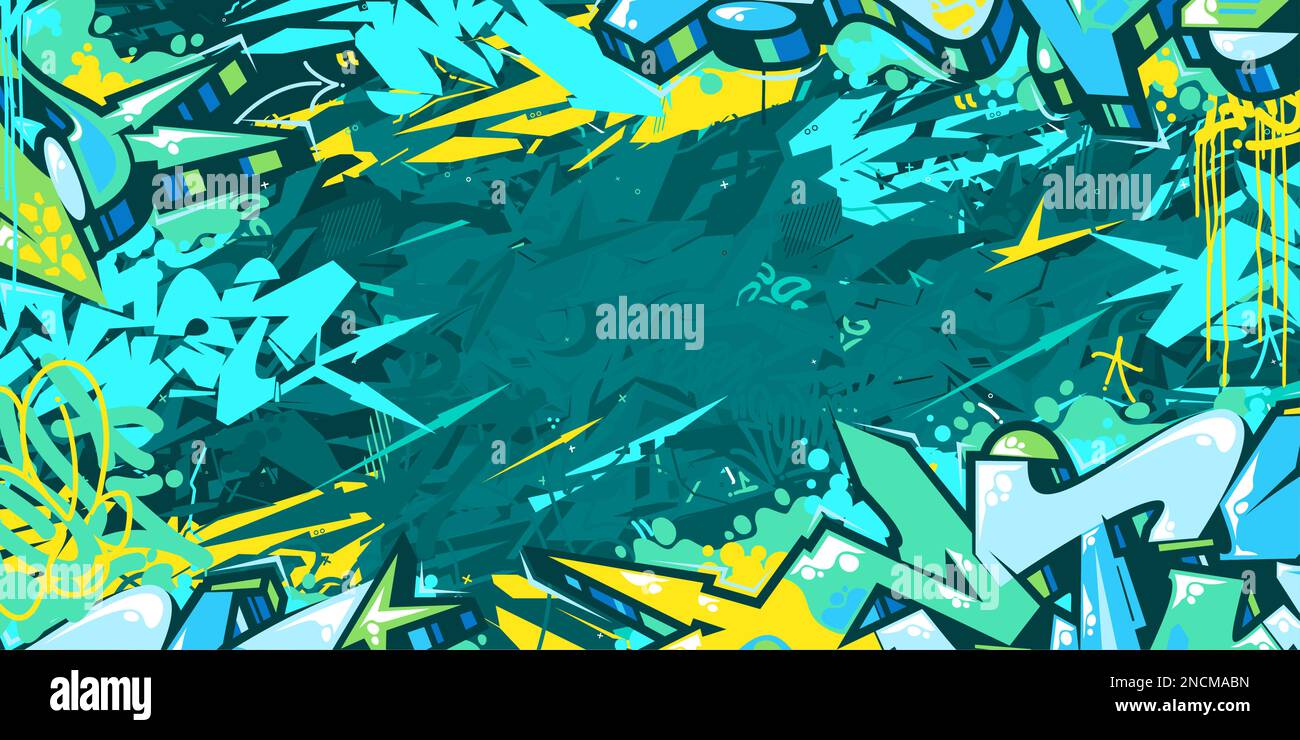 Trendy Abstract Urban Street Art Graffiti Style Vector Illustration ...