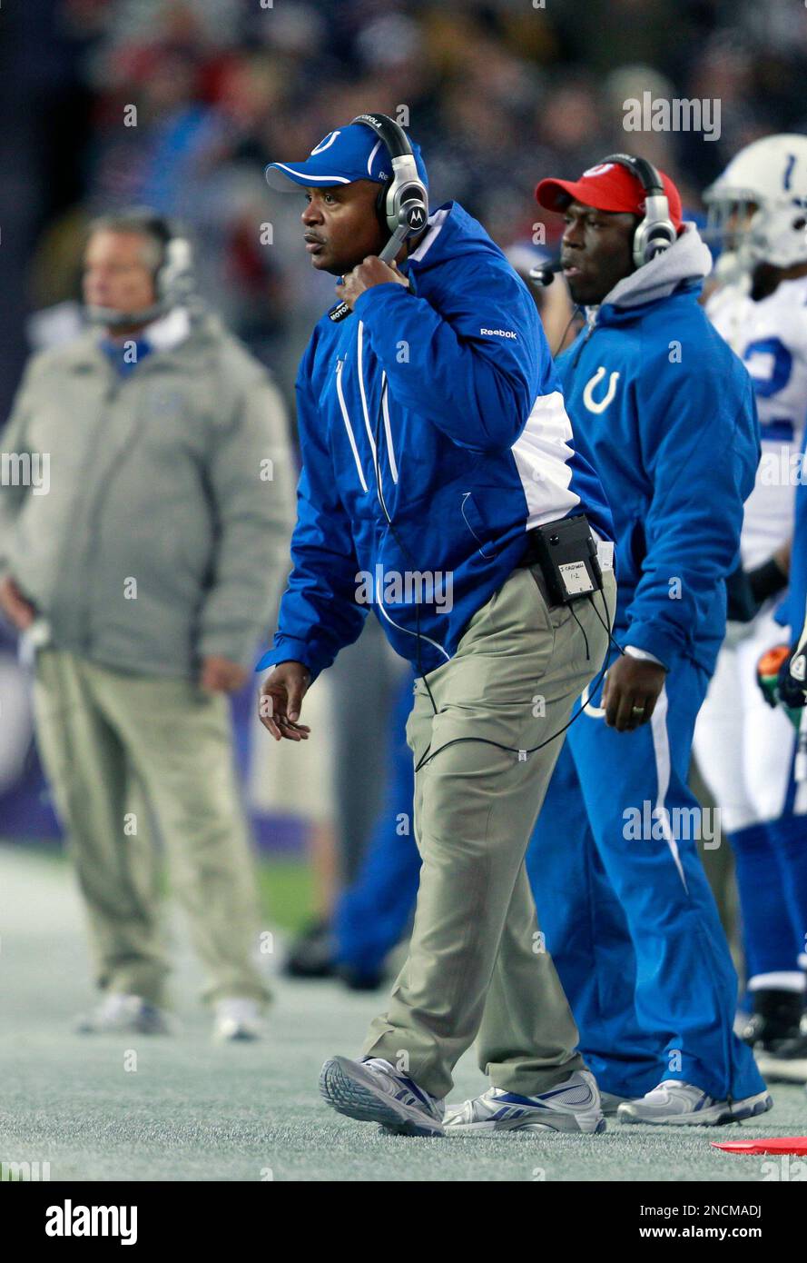 Indianapolis Colts head coach Jim Caldwell in the first quarter of an ...