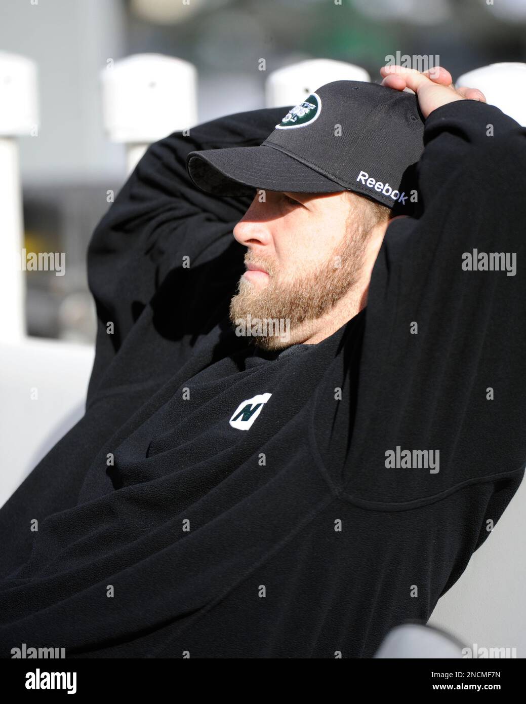 New York Jets quarterback Kellen Clemens (11) before an NFL football ...