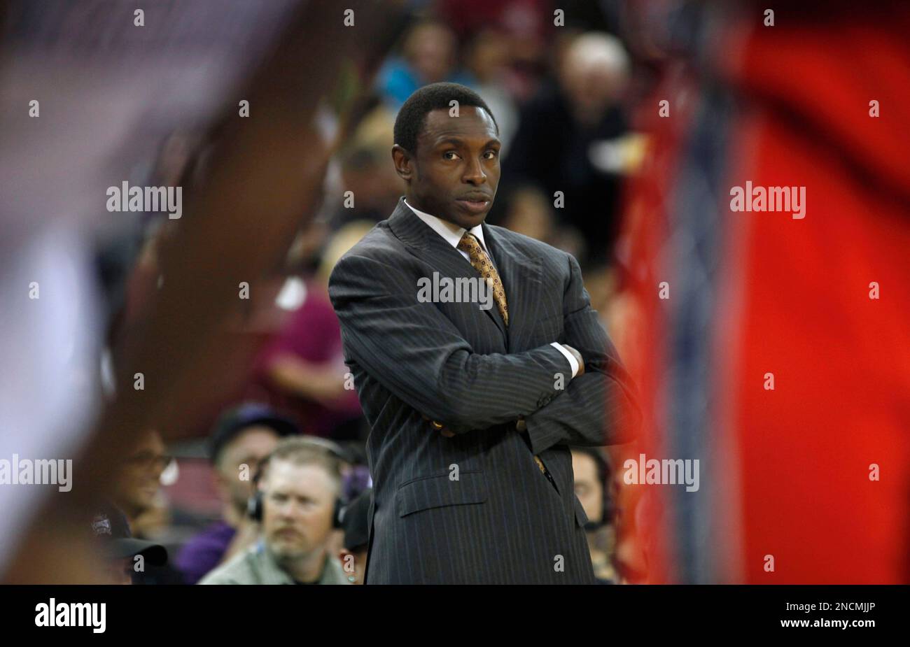New Jersey Nets head coach Avery Johnson is seen during the first ...